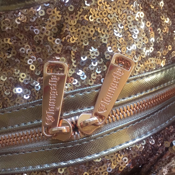 Disney | Bags | Disney Loungefly Rose Gold Sparkle Sequin Mini Backpack ...